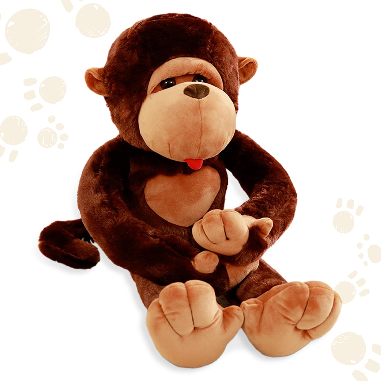 Shappy 43 Inch Large Plush Monkey Giant Monkey Stuffed Animal Gorilla Plush Toy Great Gift for Boys Girls and Friends