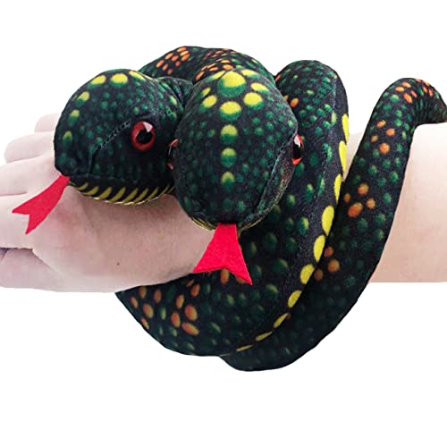 Double Head Giant Boa Constrictor Large Stuffed Animal Snake Plush Realistic Toy 45 Inch Lifelike Gifts for Kids Birthday Party Prank Props Gifts for Kids