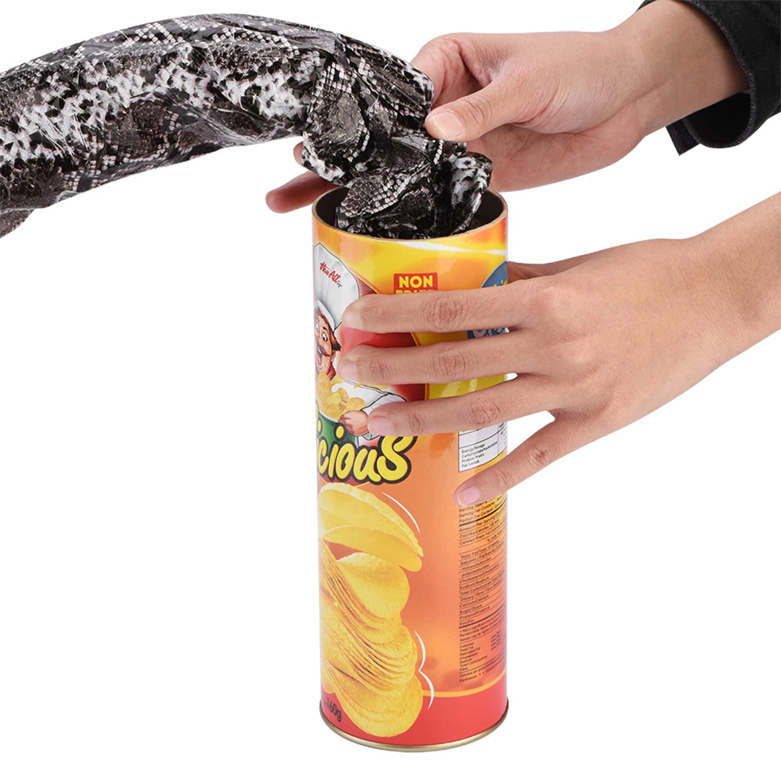 Prankstrick Pranks 22×8×8 Novelty Potato Chip Funny Pranks Joke Out Spring Snake Trick Toy