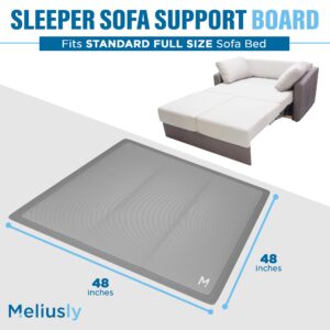 Meliusly® Sleeper Sofa Support Board (48x48'' - Full Size) - Sleeper Sofa Support for Sofa Bed - Sleep Sofa Bar Shield for Sofa Bed or Pullout Couch - Sofa Bed Mattress, Cushion & Bar Support Slats