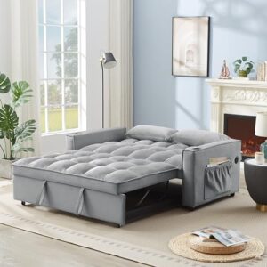 modern upholstered futon sofa loveseat convertible to nap sleeper couch bed,soft loveseat & sofabed for home office apartment small space living room napping