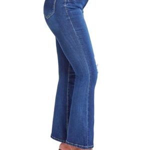 YMI Junior Women's Classic High Waisted Bell Bottom Denim Jeans (Dark wash denim,13)