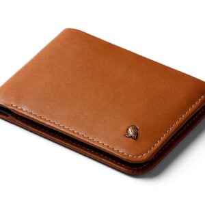 Bellroy Hide & Seek Wallet (Slim Leather Bifold Design, RFID Protected, Holds 5-12 Cards, Coin Pouch, Flat Note Section, Hidden Pocket) - Caramel - RFID