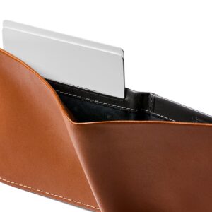 Bellroy Hide & Seek Wallet (Slim Leather Bifold Design, RFID Protected, Holds 5-12 Cards, Coin Pouch, Flat Note Section, Hidden Pocket) - Caramel - RFID