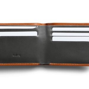 Bellroy Hide & Seek Wallet (Slim Leather Bifold Design, RFID Protected, Holds 5-12 Cards, Coin Pouch, Flat Note Section, Hidden Pocket) - Caramel - RFID