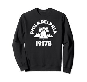 philly neighborhood 19178 zip code philadelphia liberty bell sweatshirt