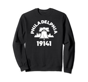 philly neighborhood 19141 zip code philadelphia liberty bell sweatshirt