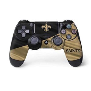 skinit decal gaming skin compatible with ps4 controller - officially licensed nfl new orleans saints design