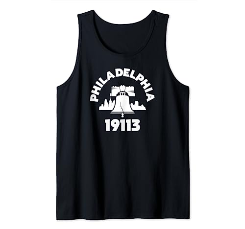 Philly Neighborhood 19113 Zip Code Philadelphia Liberty Bell Tank Top