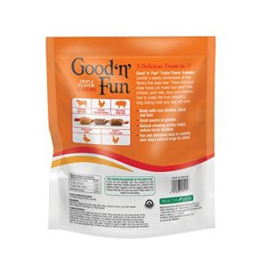 Good'n'Fun Triple Flavor Kabobs 48 Ounce, Rawhide Snack for All Dogs