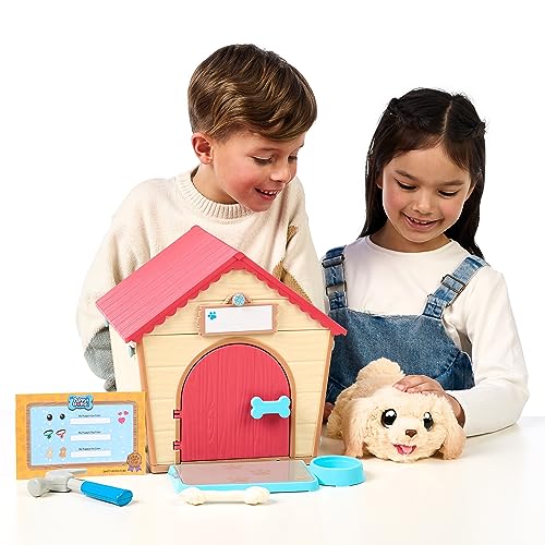 Little Live Pets My Puppy Interactive Plush Toy & Kennel. 25+ Sounds & Reactions. Name Your Puppy and Surprise! It Appears! Gifts for Kids Ages 5+