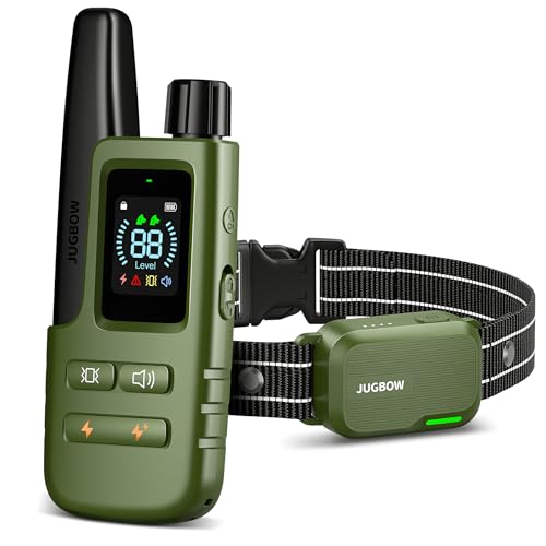 Jugbow Dog Shock Collar - 3300FT Dog Training Collar with Remote Innovative IPX7 Waterproof with 4 Training Modes, Rechargeable E-Collar for All Breeds