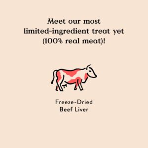 Bocce's Bakery Beef Liver Freeze-Dried Treats, 3 oz, All-Natural, Made in USA, Dog Treats