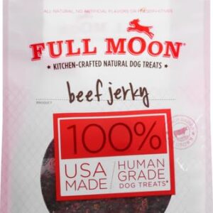 Full Moon Beef Jerky Healthy All Natural Dog Treats Human Grade Made in USA Grain Free 11 oz