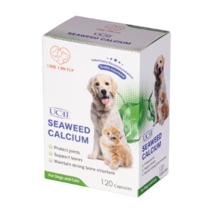 love can fly dog and cat joint protection and bone health - patented uc-ii & seaweed calcium/natural anti-inflammatory/maintain strong bone structure/enhanced nutrition - 120 capsules