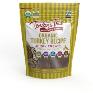 Tender & True Organic Turkey Jerky Treat, 4 oz bag