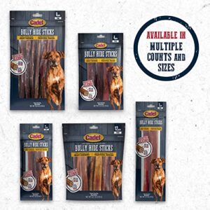 Cadet Bully Hide Sticks for Small, Medium and Large Dogs – All-Natural Beef Pizzle, High Protein, Low Fat, Long-Lasting, Grain & Rawhide-Free Dog Chews for Aggressive Chewers, Large (7 Count)