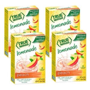 true peach lemonade drink mix, 10-count-3g each (pack of 4)