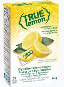 true citrus - true lemon crystallized lemon (2 boxes of 32 = 64 packets)