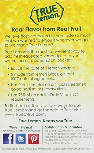 True Citrus - True Lemon Crystallized Lemon (2 Boxes of 32 = 64 Packets)