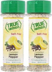 true lemon pepper seasoning (2 pack) natural ingredients, no salt, no gluten