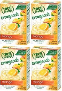 true mango orange drink mix, 10-count (pack of 4) with 5 free lemonade sample sticks