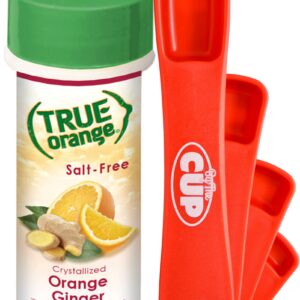 True Citrus True Orange Ginger Spice Blend, 2.47 oz Shaker with By The Cup Swivel Spoons