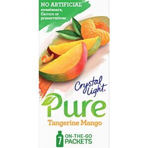 crystal light pure tangerine mango, 0.14 oz box, 7 pack