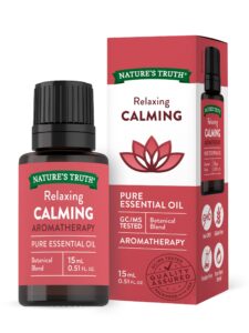 nature's truth aromatherapy calming 100% pure essential oil, citrus, 0.51 fluid ounce, clear