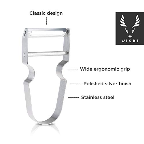 Viski Citrus Peeler Tool, Fruit Peeler for Cocktails, Bar Peeler Stainless Steel, Lemon Peeler, Professional Grade Cocktail Peeler, Bartender Tools