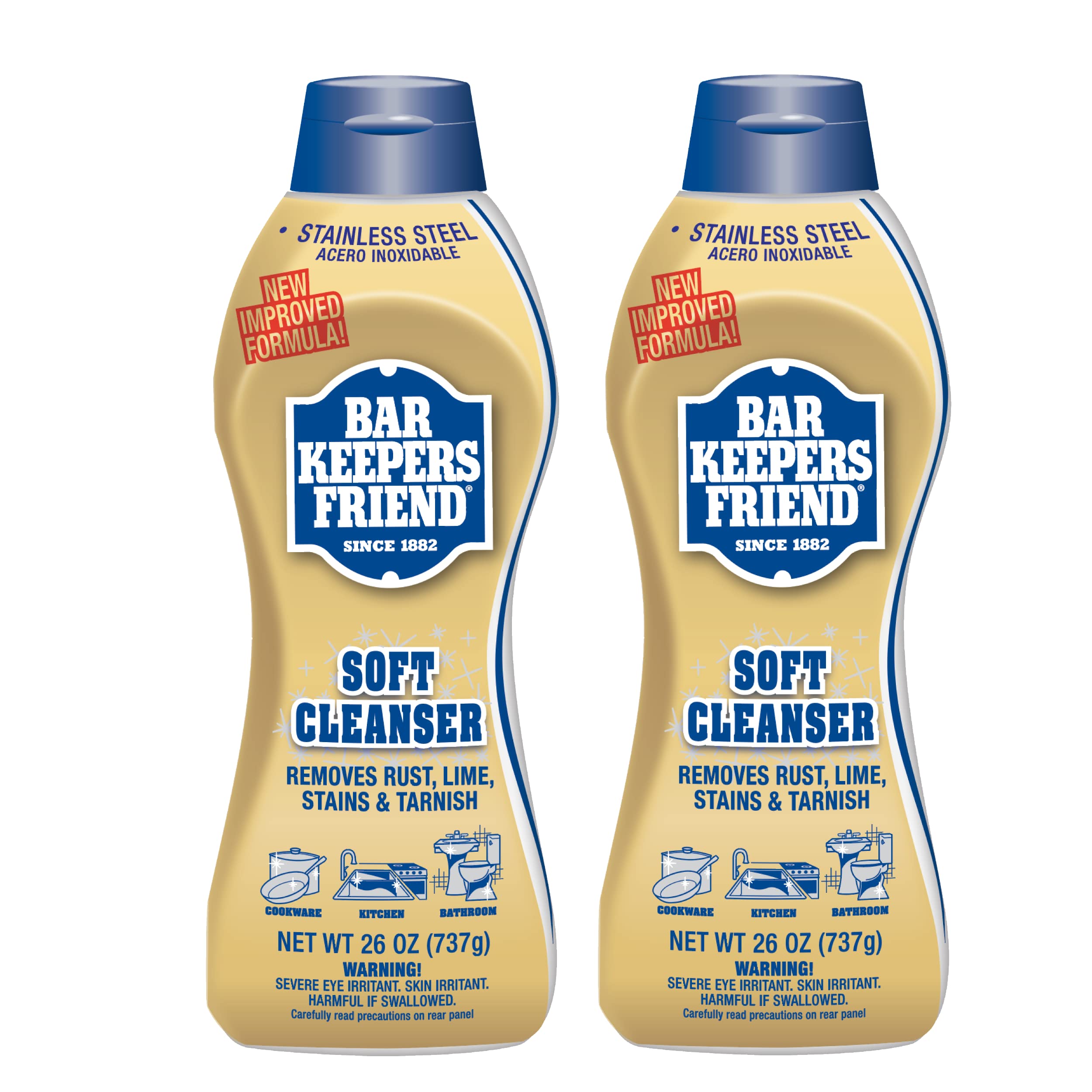 Bar Keepers Friend Bar Keepers Friend Soft Cleaner Premixed Formula, Citrus, 26 Ounce (Pack of 2)