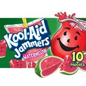 kool-aid jammers watermelon flavored juice drink pouch, 60 fl oz