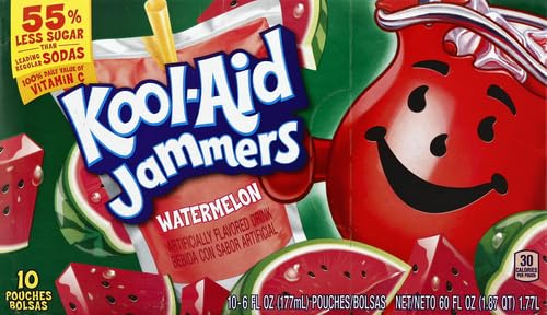 Kool-Aid Jammers Watermelon Flavored Juice Drink Pouch, 60 Fl Oz