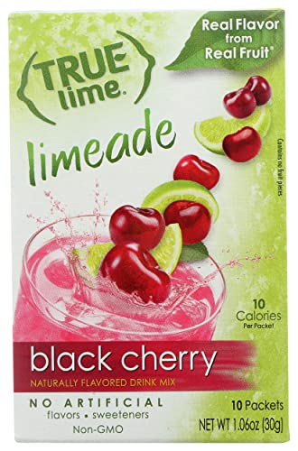 True Citrus Black Cherry Lemonade Water Enhancer Flavored Drink Mix, Non GMO, 1.06 Ounces (Pack Of 12)