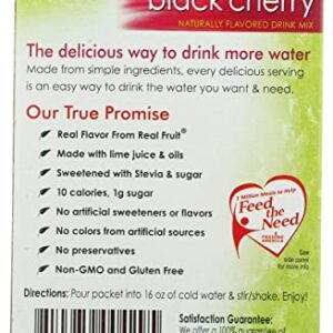 True Citrus Black Cherry Lemonade Water Enhancer Flavored Drink Mix, Non GMO, 1.06 Ounces (Pack Of 12)