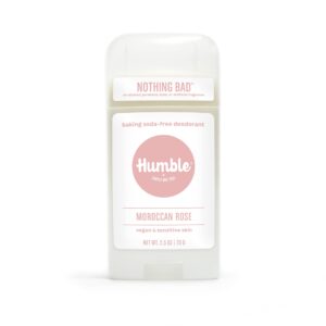 humble brands aluminum-free deodorant, vegan and cruelty- free, formulated for sensitive skin, moroccan rose, 2.5 ounce (pack of 1)