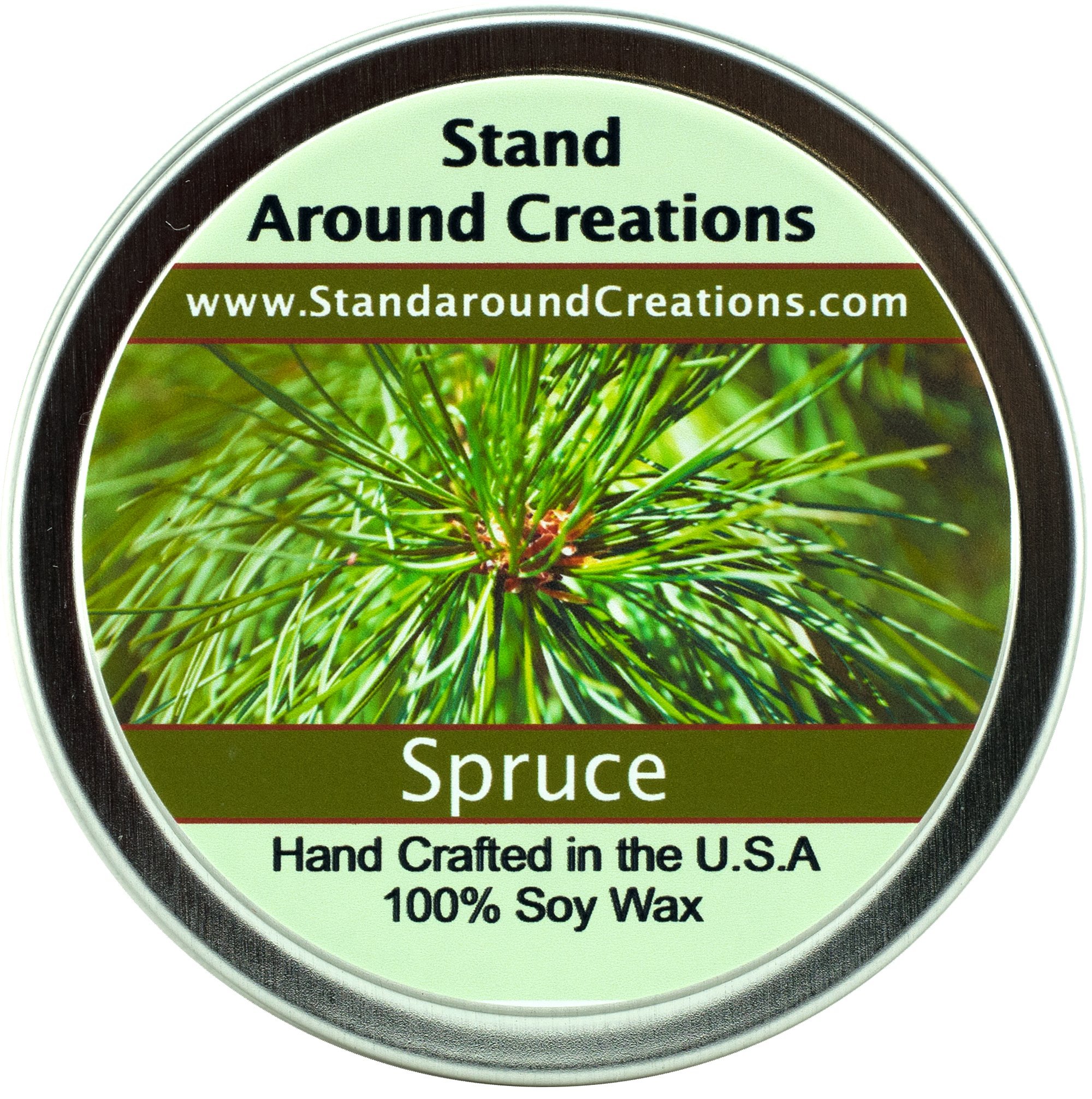 Stand Around Creations Soy Aromatherapy Candle - Scent: Douglas Fir 8 oz White