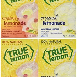 100% Natural True Lemonade & True Raspberry Lemonade, 1.06 Oz/Each, 10 Ct (Pack of 4)