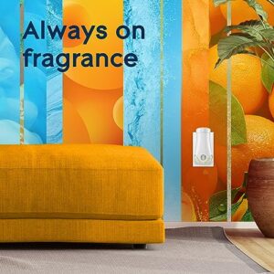 Glade PlugIns Refills Air Freshener Starter Kit, Scented and Essential Oils for Home and Bathroom, Coastal Sunshine Citrus, 4.02 Fl Oz, 2 Warmers + 6 Refills