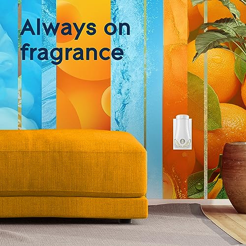 Glade PlugIns Refills Air Freshener Starter Kit, Scented and Essential Oils for Home and Bathroom, Coastal Sunshine Citrus, 4.02 Fl Oz, 2 Warmers + 6 Refills