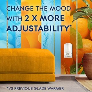 Glade PlugIns Refills Air Freshener Starter Kit, Scented and Essential Oils for Home and Bathroom, Coastal Sunshine Citrus, 4.02 Fl Oz, 2 Warmers + 6 Refills