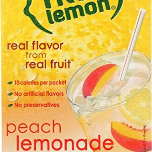 True Lemon Peach Lemonade Drink Mix, 0.106 Ounce - 10 per pack -- 12 packs per case.