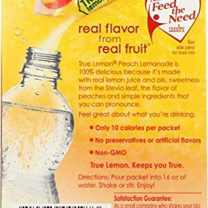 True Lemon Peach Lemonade Drink Mix, 0.106 Ounce - 10 per pack -- 12 packs per case.