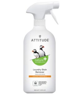 attitude laundry stain remover, hypoallergenic safe ingredients, effective true ecological alternative products, citrus zest, 27.1 fl oz (22500)