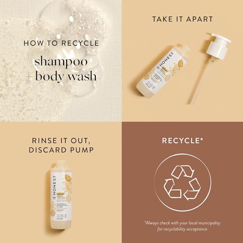 The Honest Company 2-in-1 Cleansing Shampoo + Body Wash | Gentle for Baby | Naturally Derived, Tear-free, Hypoallergenic | Citrus Vanilla Refresh, 18 fl oz