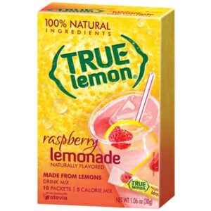 true citrus 100% natural true lemon-ade with raspberry 10 ct (pack of 12)