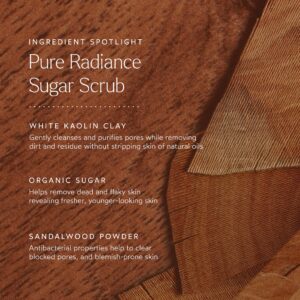 True Botanicals - Organic Pure Radiance Sugar Exfoliating Body Scrub | Non-Toxic, Cruelty-Free | Hypoallergenic | Provides Ultra-Hydration, Conditioning + Nourishment | MADE Safe (8 oz)