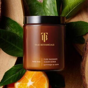 True Botanicals - Organic Pure Radiance Sugar Exfoliating Body Scrub | Non-Toxic, Cruelty-Free | Hypoallergenic | Provides Ultra-Hydration, Conditioning + Nourishment | MADE Safe (8 oz)