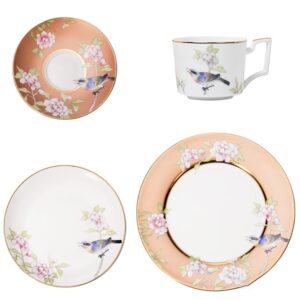 16-Piece Dinnerware Sets，Round Dinner Plates , Scratch Resistant, Lead-Free, Microwave, Oven, and Dishwasher Safe