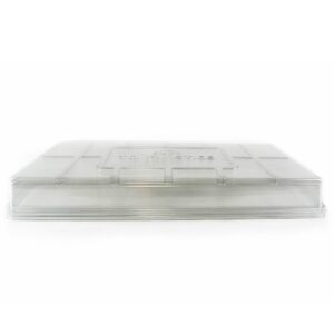 plant tray clear plastic humidity domes: pack of 50 - fits 10 inch x 20 inch garden germination trays - greenhouse grow covers